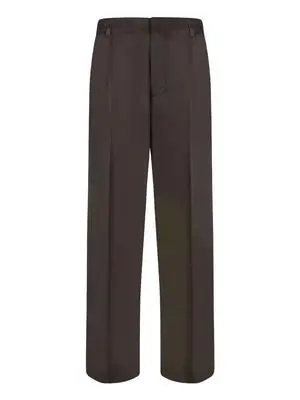 AMARANTO Pressed-crease Tailored Trousers - Brown