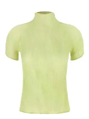 Issey Miyake Chiffon Twist 1 Pleated Blouse - Green