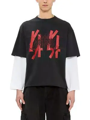 44 LABEL GROUP Sp 2.0 Double Long-sleeve T-shirt - Black