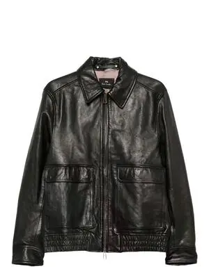 Paul Smith Leather Jacket - Black