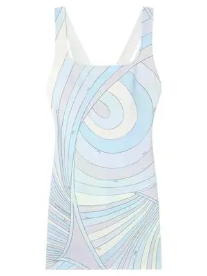 Emilio Pucci Iride Print Jersey Mini Dress - Blue