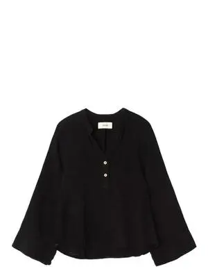 Xirena Carli Cotton-gauze Top - Black