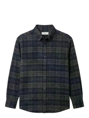 DUNST Check Button-down Shirt - Blue