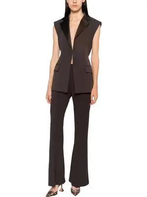 Imperial Pressed-crease Flared Trousers - Brown