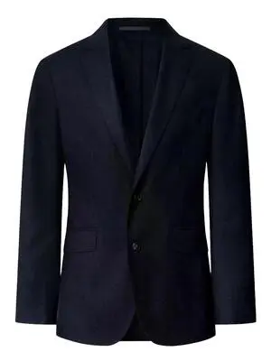 HACKETT  Single-breasted Flannel Blazer - Blue