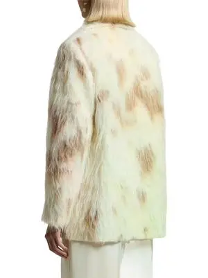Peserico Abstract-pattern Faux-fur Jacket - Neutrals