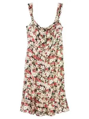 DÔEN Donielle Floral-print Midi Dress - Neutrals