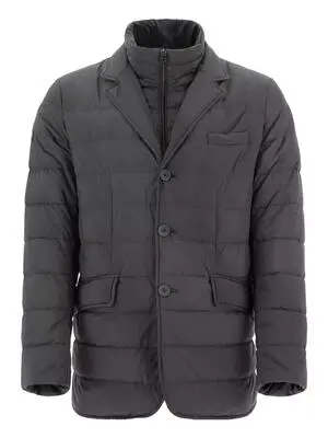 Herno Quilted Three-button Padded Jacket - Grey