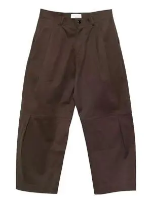 SAGE NATION Zushi Pleated Trousers - Brown
