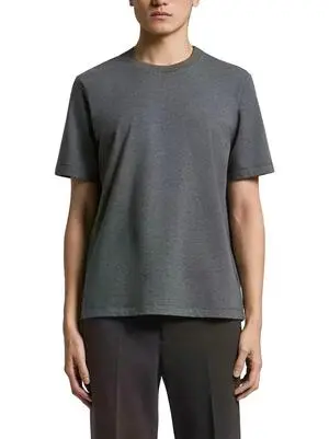 Peserico Logo-patch Crew-neck T-shirt - Grey