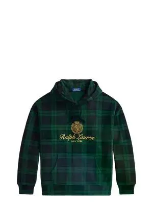 Polo Ralph Lauren Plaid Embroidered-crest Hoodie - Green