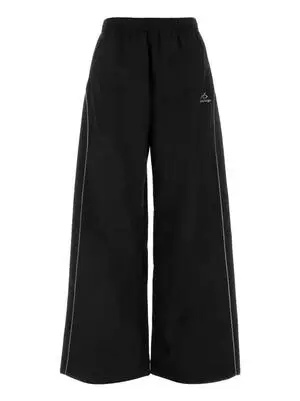 Balenciaga Logo-print Wide-leg Track Pants - Black