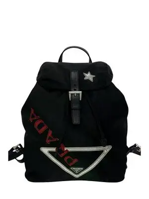 Prada 2000-2013 Tessuto Logo Backpack - Black