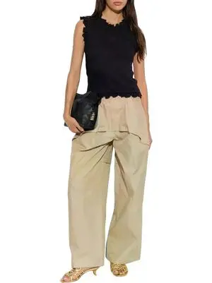 LOEWE Ribbed Top With Ruffles