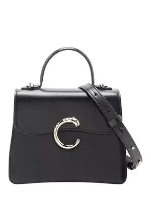 Cartier 2000-2026 Leather Panthere Satchel - Black