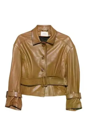 Dorothee Schumacher Belted Buckled-cuff Jacket - Brown