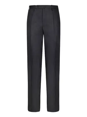 Incotex Pressed-crease Straight-leg Trousers - Grey