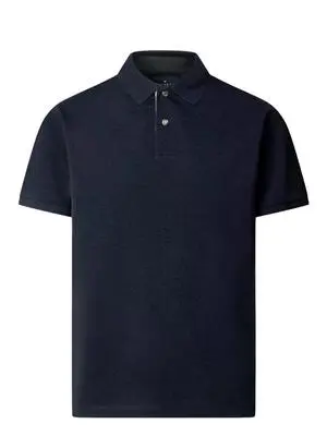 HACKETT  Check-trim Cotton Polo Shirt - Blue