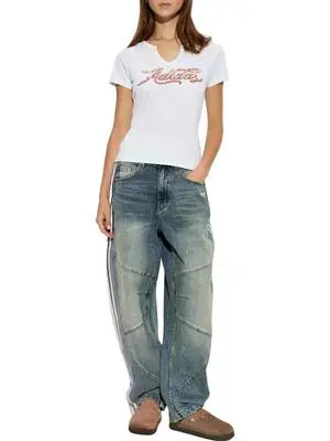 Adidas 3-stripes Tapered Jeans - Blue