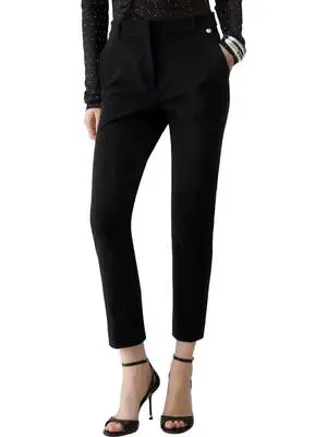 Liu Jo Ottoman Cigarette Trousers Black