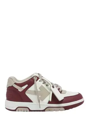 Off-White Out Of Office Panelled Leather Sneakers Red
