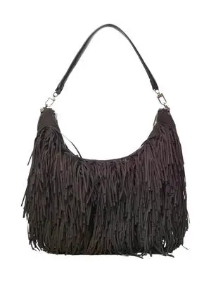 V°73 Fringed Suede-effect Shoulder Bag - Brown