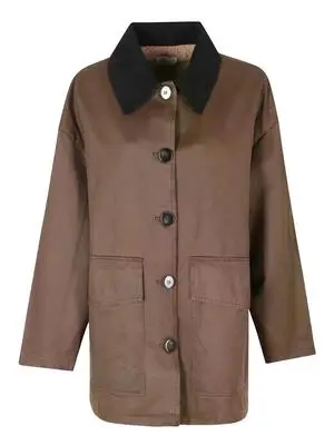 ALYSI Corduroy-collar Storm-flap Jacket