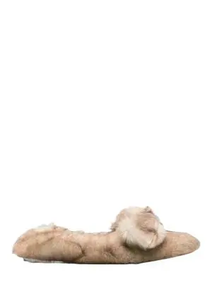 Zimmermann Lamb-shearling Ballet Flats - Neutrals