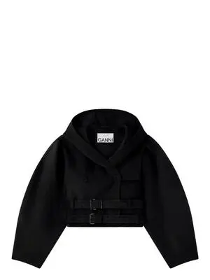 GANNI Jacket In Double-faced Wool