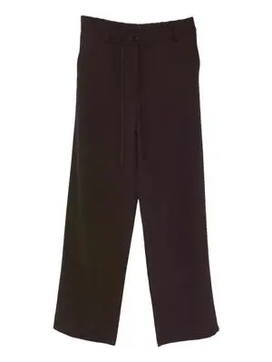 Imperial Drawstring Wide-leg Trousers - Brown