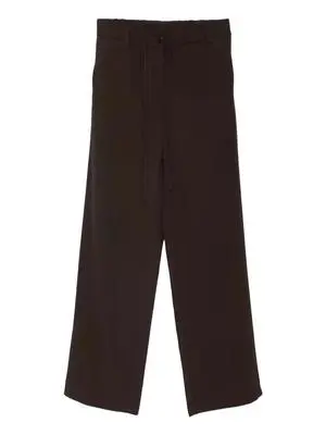 Imperial Drawstring Wide-leg Trousers - Brown