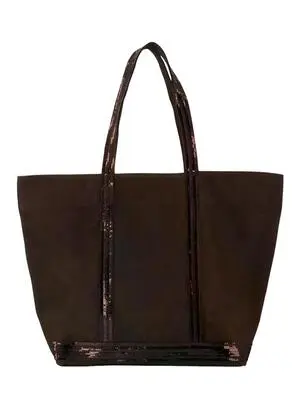 Vanessa Bruno Large Cabas Sequin-embellished Tote Bag - Brown