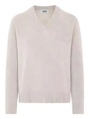 ALPHA STUDIO V-neck Pocket-detail Sweater
