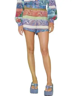 BOTEH Marseille Paisley-print Shorts - Blue