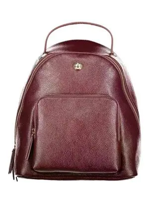 TWINSET Pebbled-leather Backpack - Red