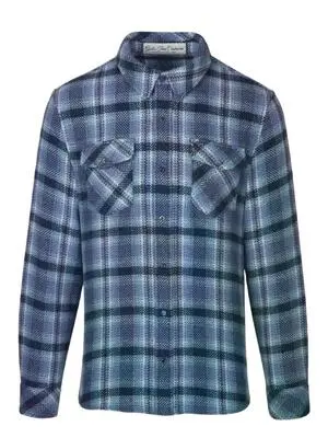 GOD'S TRUE CASHMERE Check-pattern Cashmere Shirt - Blue