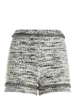 GENNY Bouclé-knit Shorts - Grey