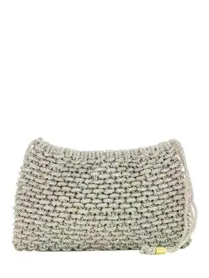 HIBOURAMA Penelope Crystal-embellished Shoulder Bag - Silver