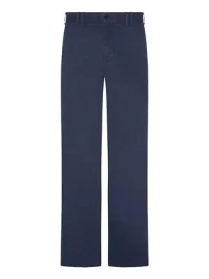 PT TORINO Straight-leg Cotton Trousers - Blue