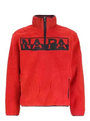 NAPAPIJRI Archive Logo-patch Fleece Sweatshirt - Red