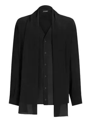 Dolce & Gabbana Crêpe De Chine Shirt - Black