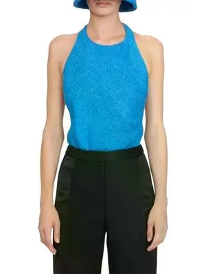 MAISON RABIH KAYROUZ Tweed Mesh-panel Bodysuit