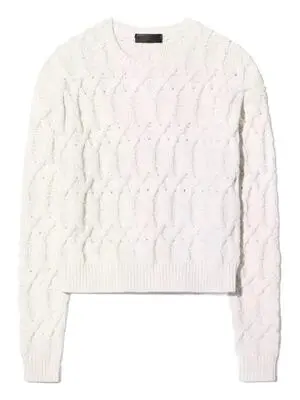 NILI LOTAN Miklos Cable-knit Sweater Neutrals