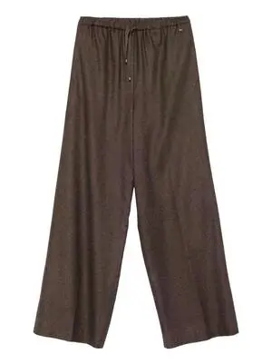 Herno Marl-effect Wide-leg Trousers - Brown