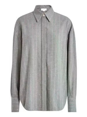 GENNY Pinstripe-pattern Shirt - Grey