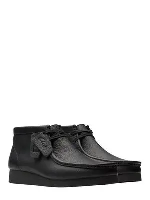 Clarks Wallabee Evo Bt Leather Desert Boots - Black