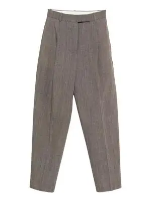 RÓHE Daria Pleated Trousers - Brown