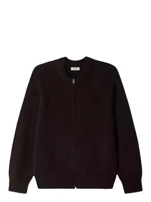 Sandro Zip-up Bomber Cardigan - Brown