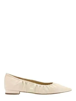 SAM EDELMAN Essex Ruched Leather Ballet Flats