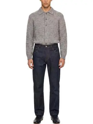 You Must Create Bez Contrast-stitch Jeans - Blue